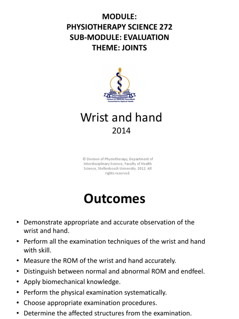 Wrist and Hand 201wrist and Hand Eval 4 | PDF | Thumb | Anatomical ...