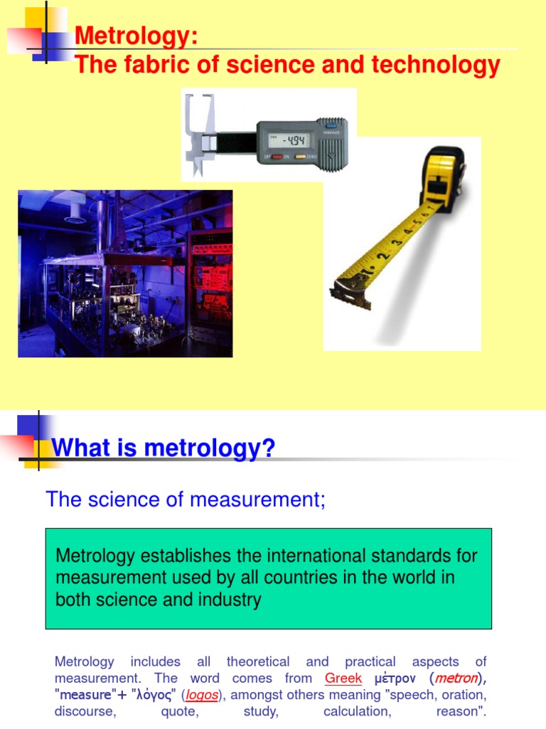 Introduction to mechanical measurements and metrology | Metrology ...