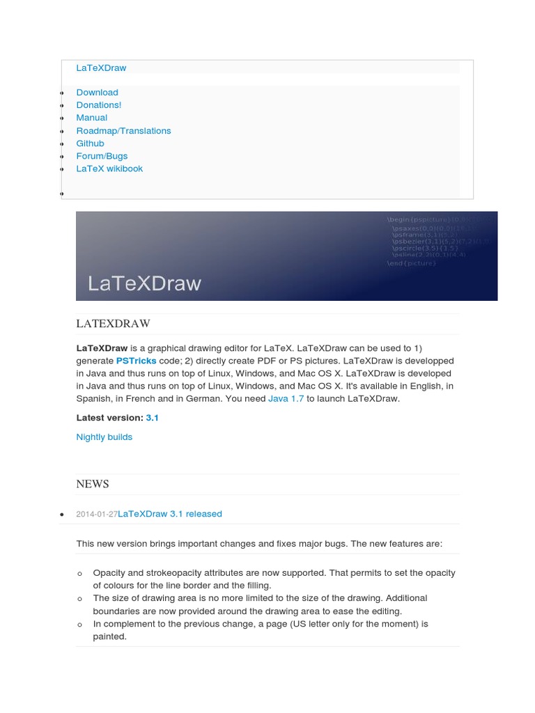 LaTeXDraw - A Graphical PSTricks Generator and Editor | PDF | Software ...