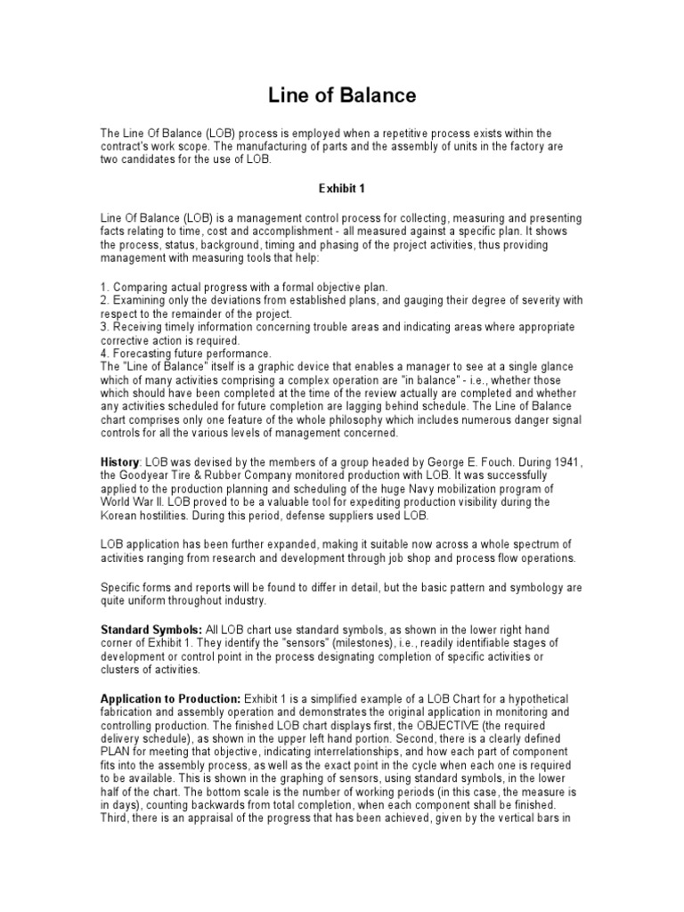 Line of Balance | PDF