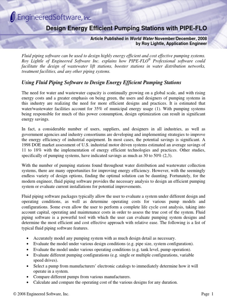 Design Pumping Stations | PDF | Efficient Energy Use | Pump