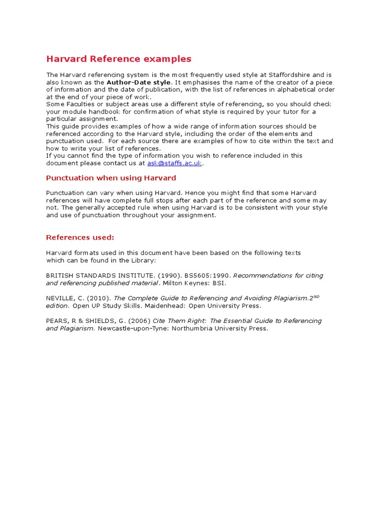 Harvard Referencing Examples - tcm44-39847 | PDF | Bracket | Text