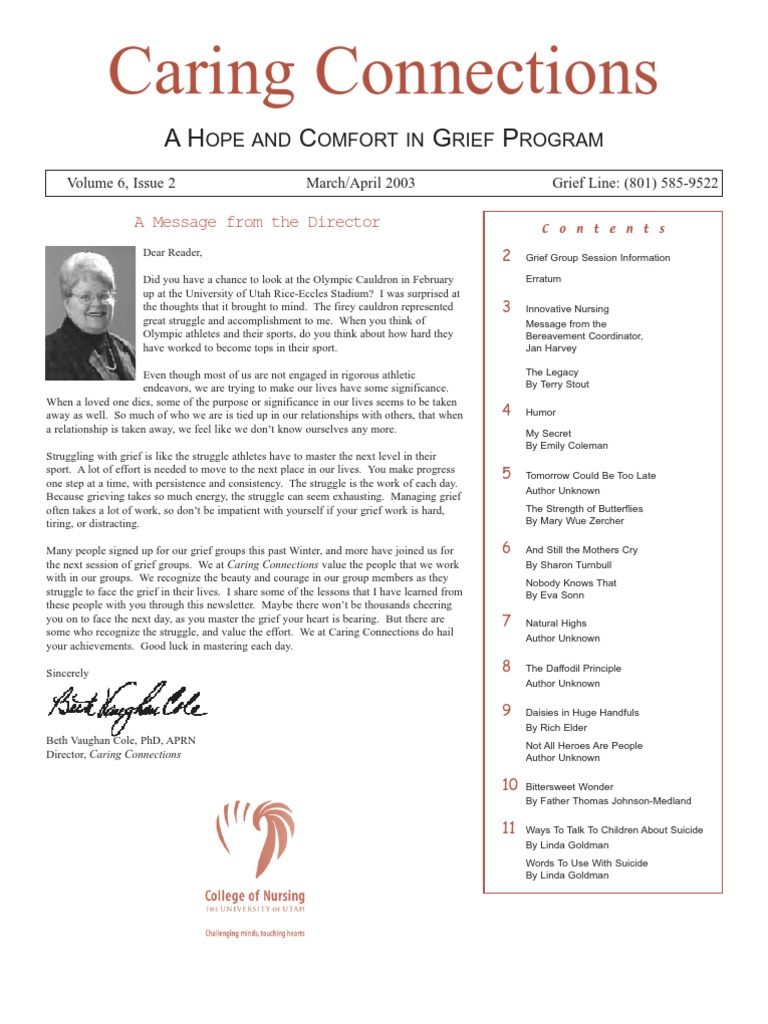 Caring Connections: AH C G P | PDF | Grief | End Of Life Care