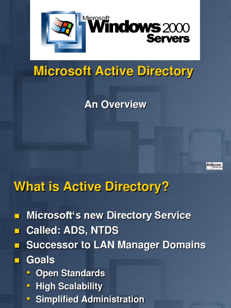 Microsoft Active Directory: An Overview | PDF | Art | Computers