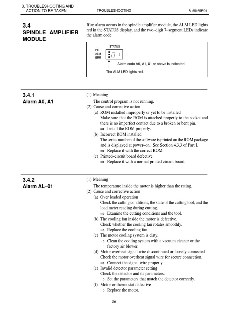 Spindle Amplifier: Alarm A0, A1 | PDF | Switch | Feedback