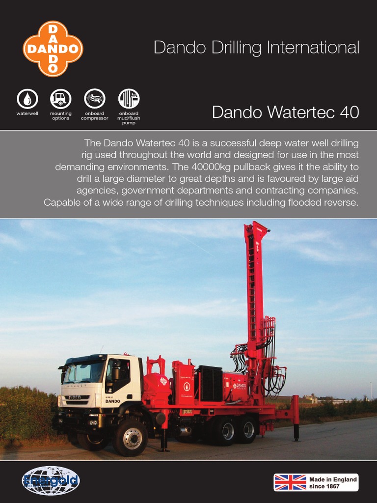Dando Watertec 40 Deep Water Drill Rig | PDF | Drilling Rig | Pump