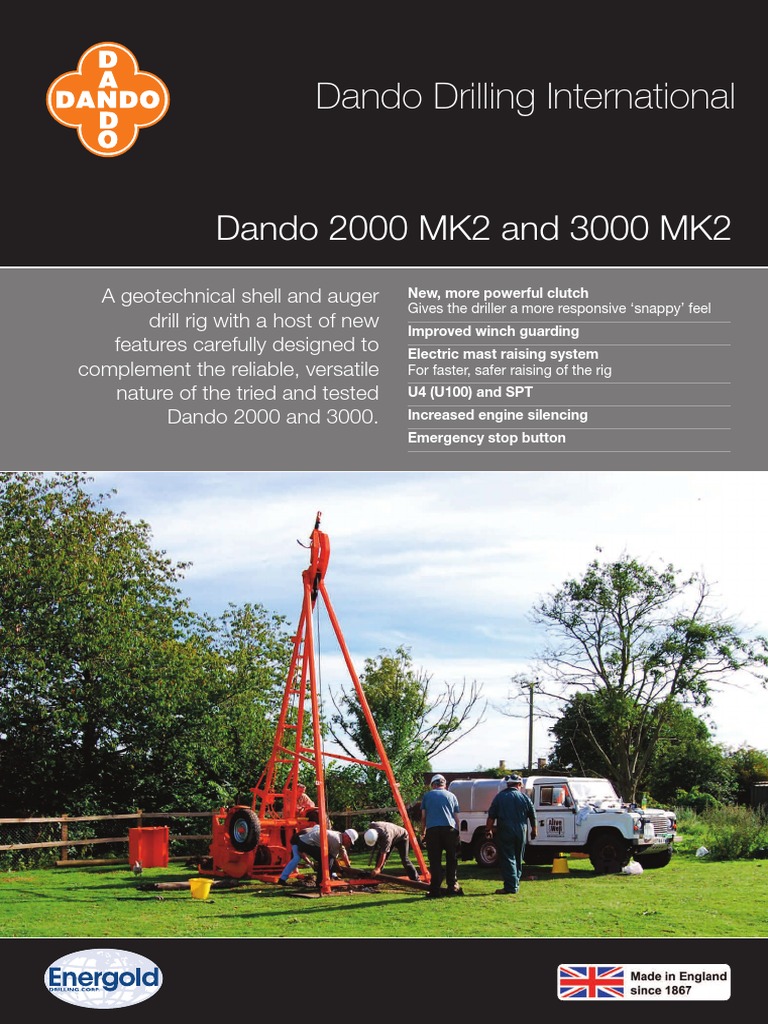 Dando 2000/3000 MK2 Drill Rig Specs | PDF