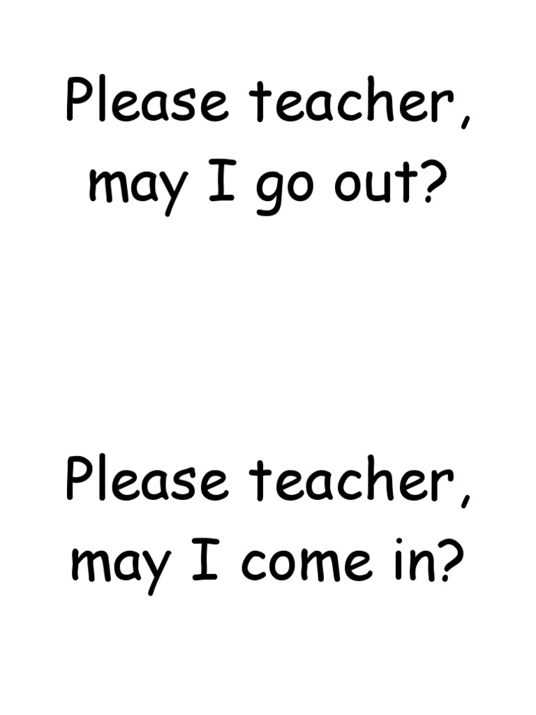 Please Teacher, May I Go Out? | PDF | Foreign Language Studies | Art