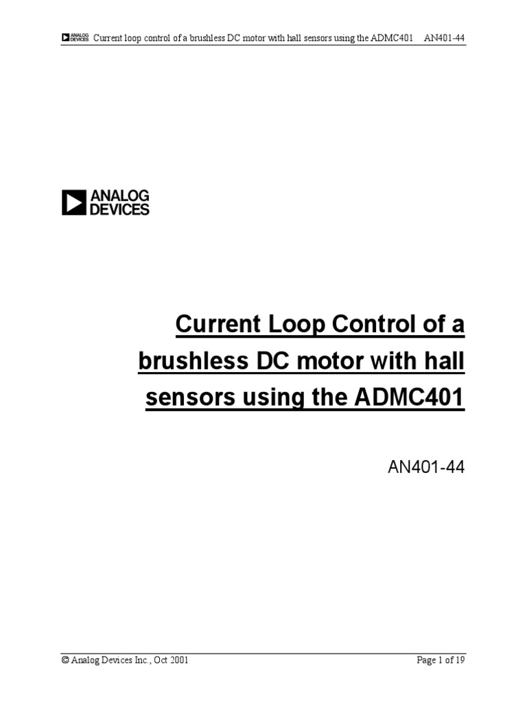 Current Loop Control of A Brushless DC Motor With Hall Sensors | PDF ...