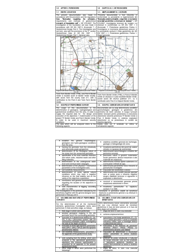 Geotechnical Study of Bordei Verde Area | PDF | Geotechnical ...