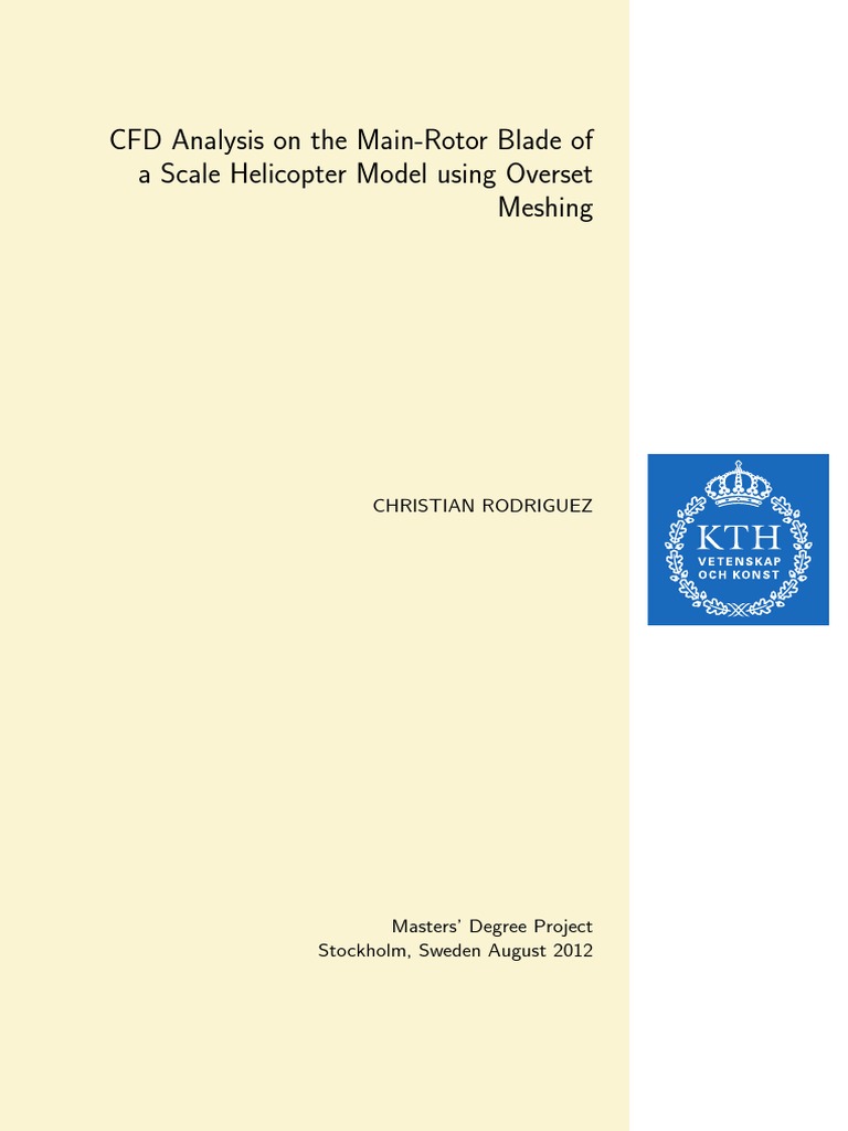 CFD Analysis of Rotor Blade of Helicopter | PDF | Computational Fluid Dynamics | Helicopter