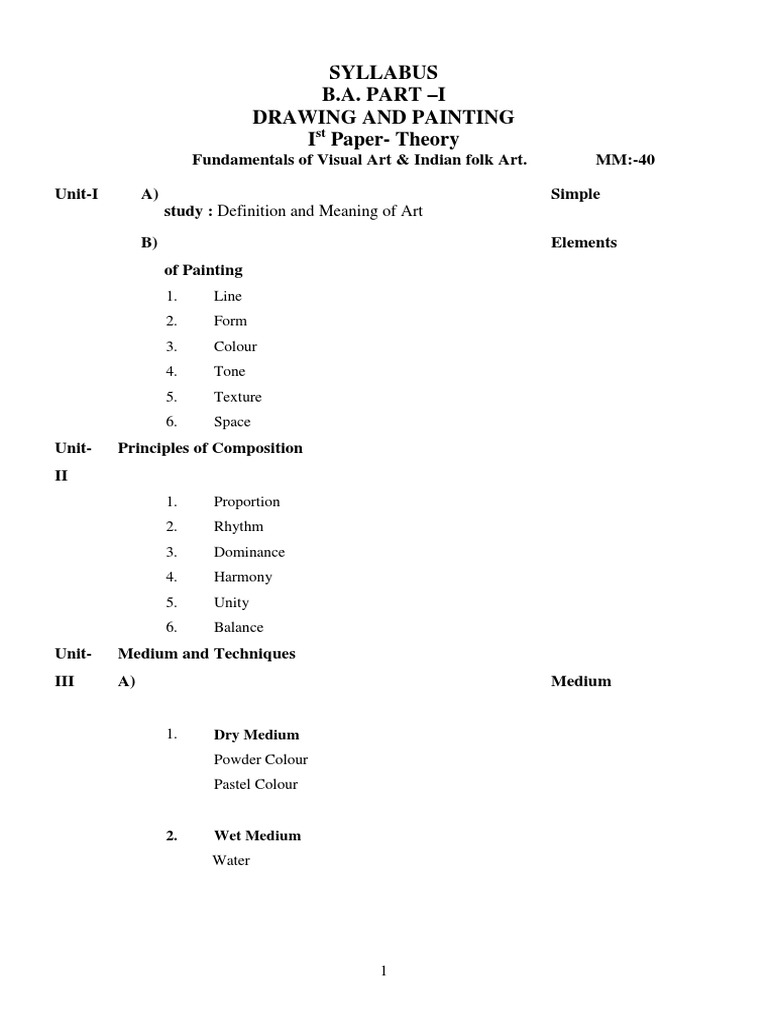 BA Drawing Painting | PDF | Paintings | Drawing