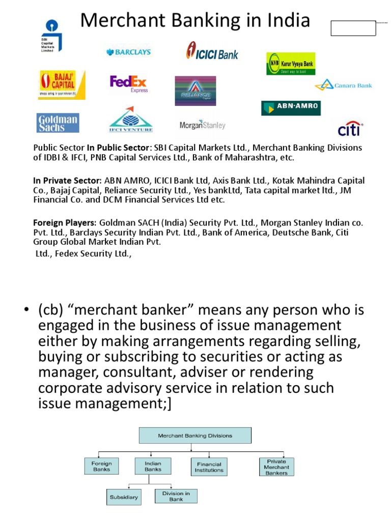 Merchant Banking Overview in India | PDF | Underwriting | Stocks