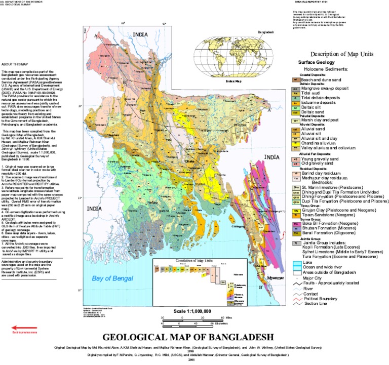 Bangladesh Map | PDF | Deposition (Geology) | Sedimentology