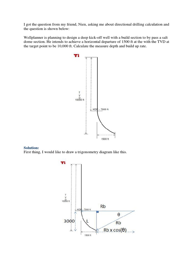 Sample Directional Drilling Calculation | PDF