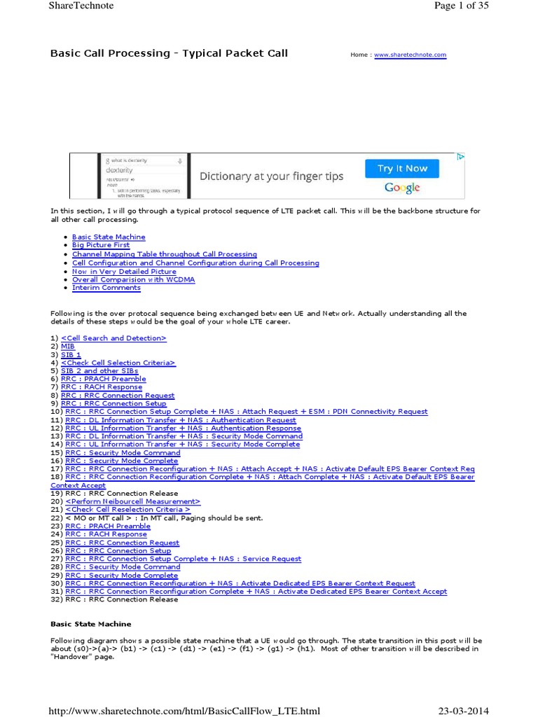 LTE Call Flow | PDF | Boolean Data Type | Transmission Control Protocol