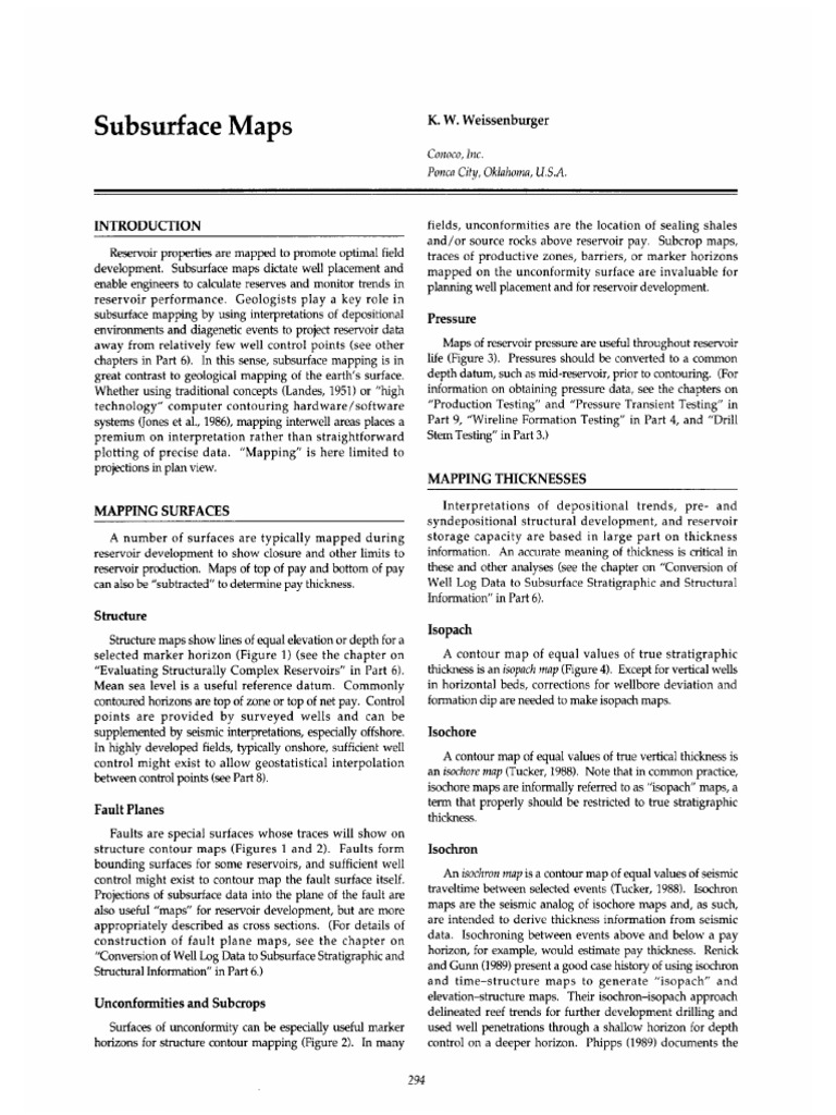 Subsurface Maps | PDF | Contour Line | Petroleum Reservoir