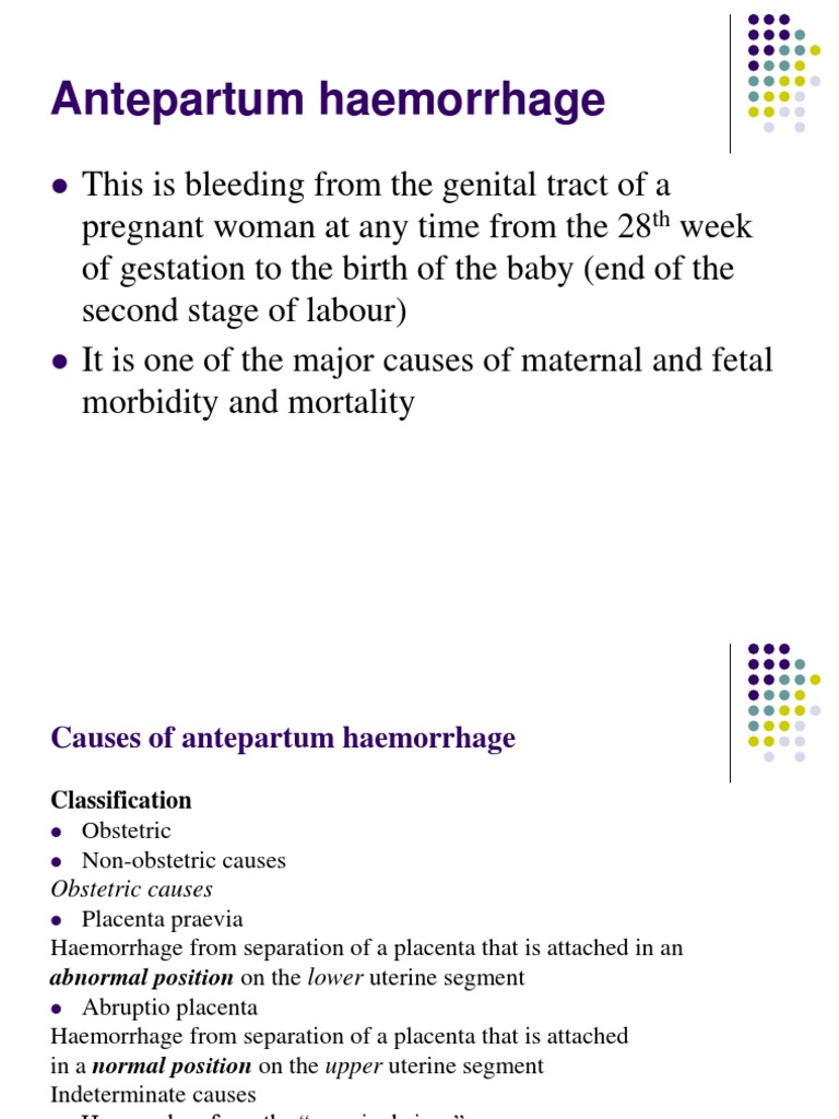 Antepartum Haemorrhage | Fetus | Childbirth