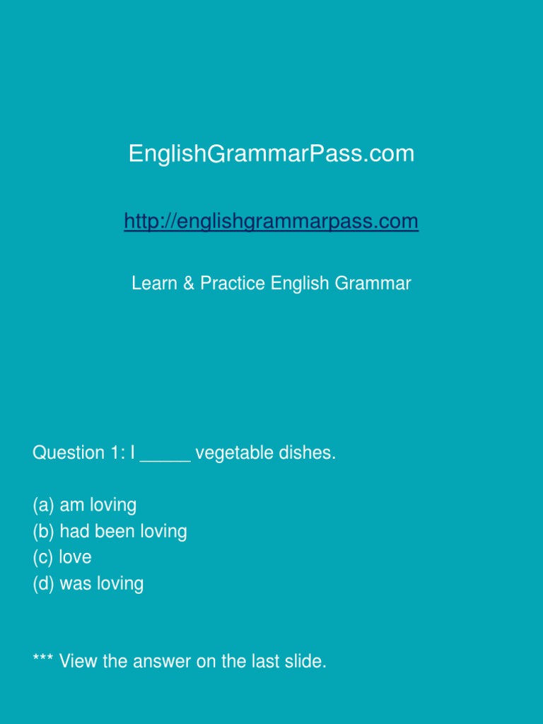 English Grammar Test # 10: Misused Forms - The Use of A Wrong Tense | PDF