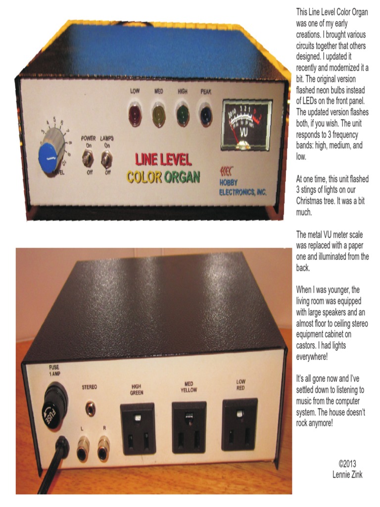 Color Organ | PDF | Components | Electromagnetism