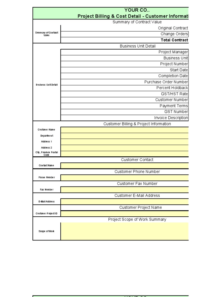 Progress Billing Summary Template | PDF | Business