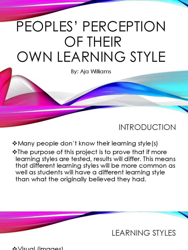 Official Presentation | PDF | Learning Styles | Behavioural Sciences