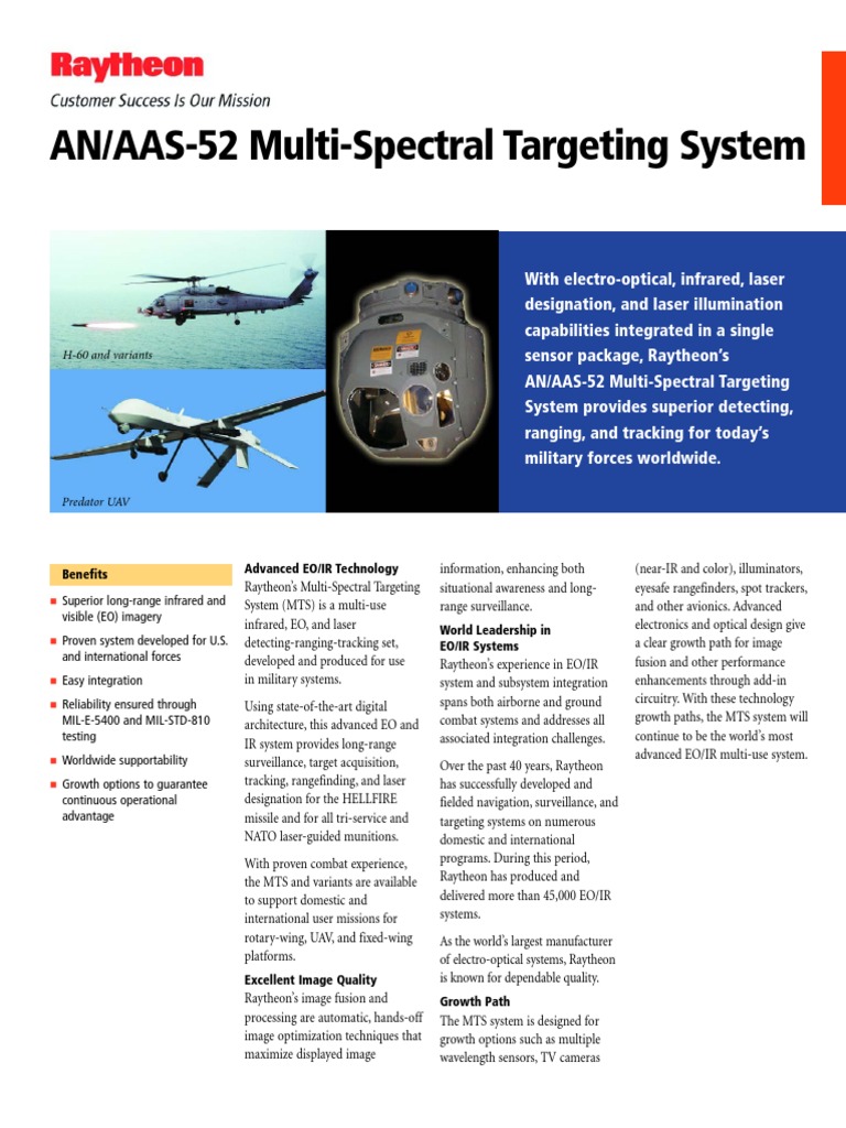 Raytheon Usa An-Aas52 | PDF | Infrared | Military Technology