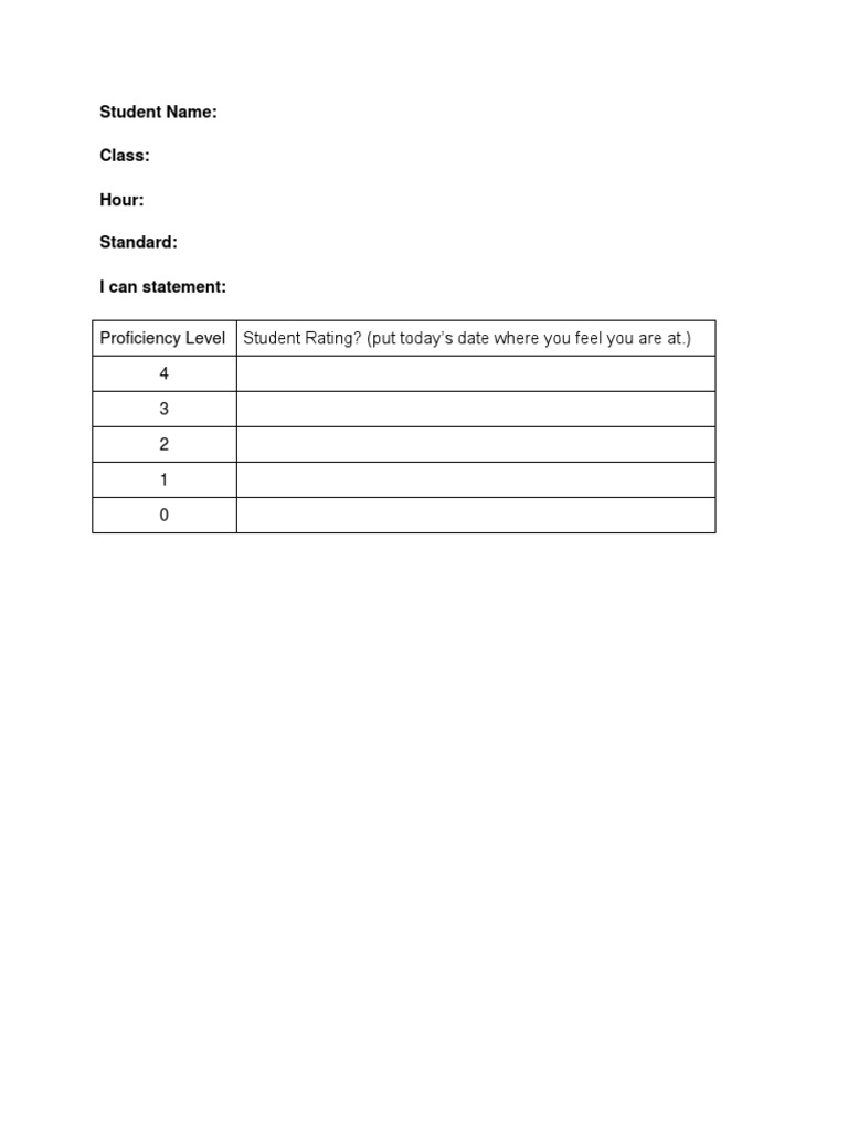 Student Assessment Sheet | PDF
