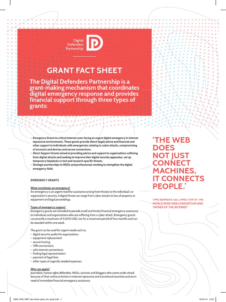 Grant Fact Sheet: The Web Does Not Just Connect Machines, It Connects ...