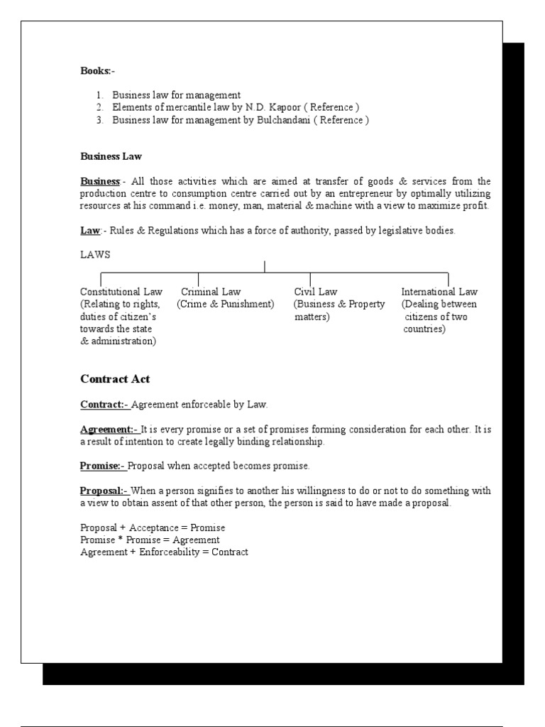 Law Notes Sem II | PDF | Preferred Stock | Misrepresentation