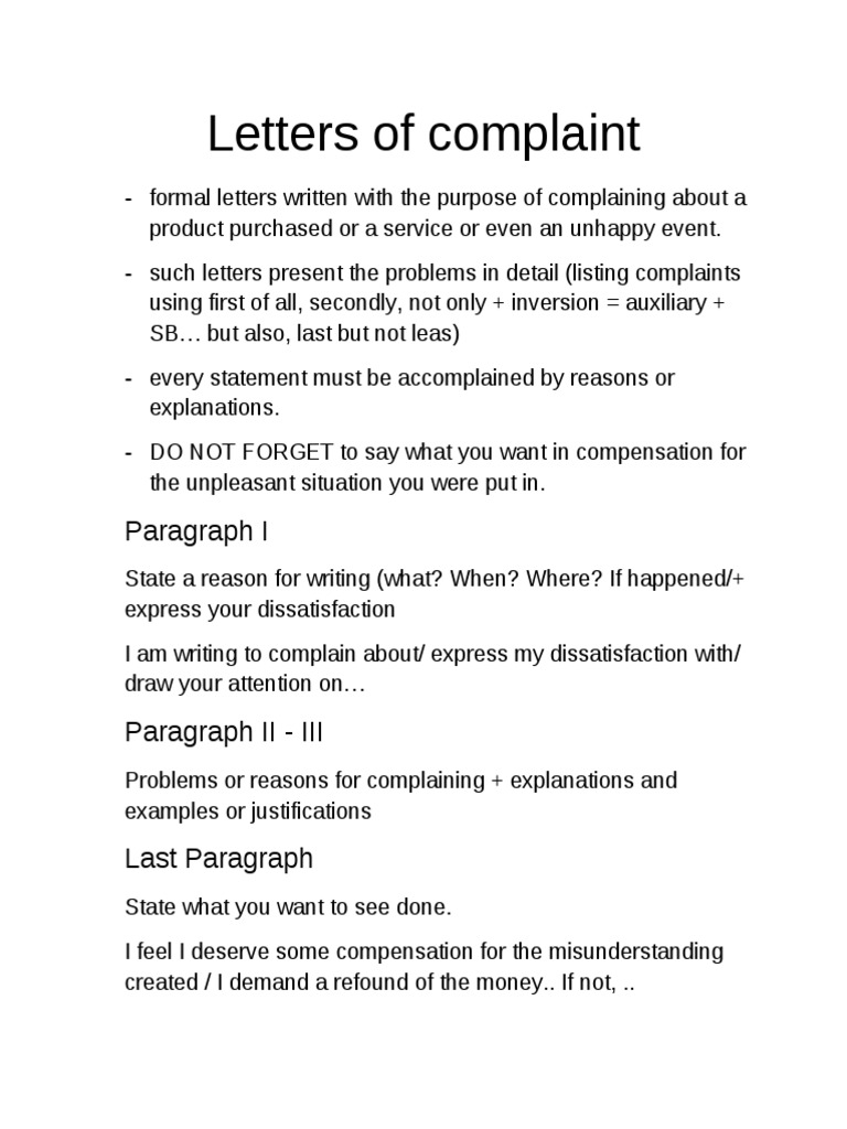 Effective Complaint Letters Guide | PDF