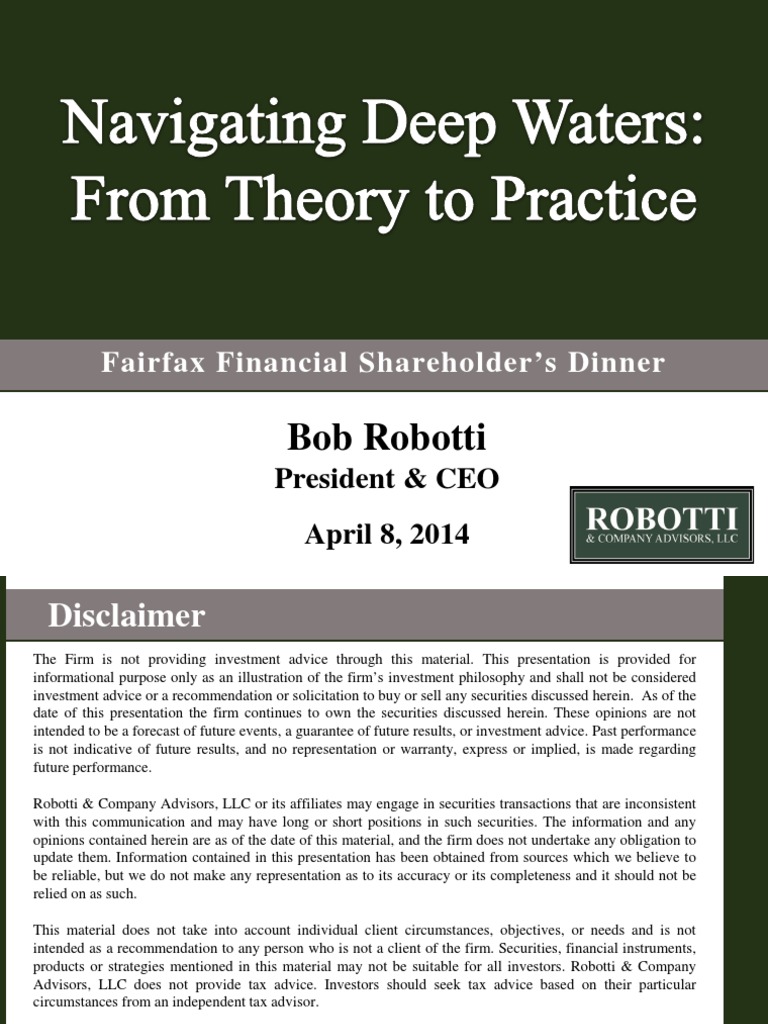 Bob Robotti - Navigating Deep Waters | PDF | Subsea (Technology ...