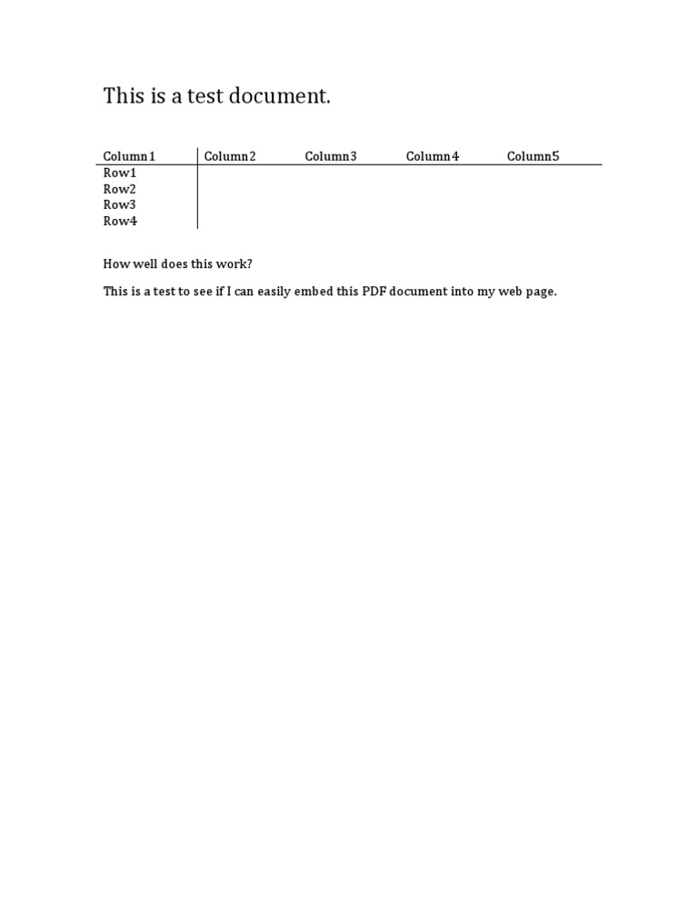 Test Document for PDF Embedding | PDF