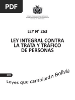 Ley #263 - Ley Integral Contra La Trata y El Trafico de Personas BOLIVIA | PDF | Trata de ...