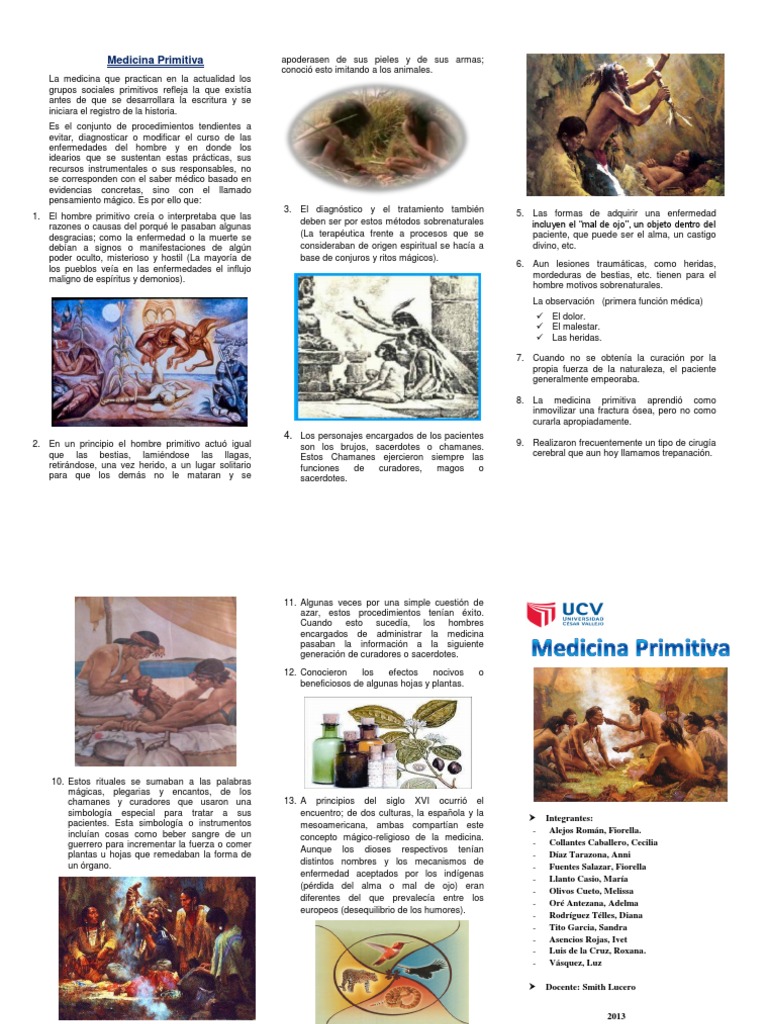 Medicina Primitiva Triptico | Chamanismo | Medicina