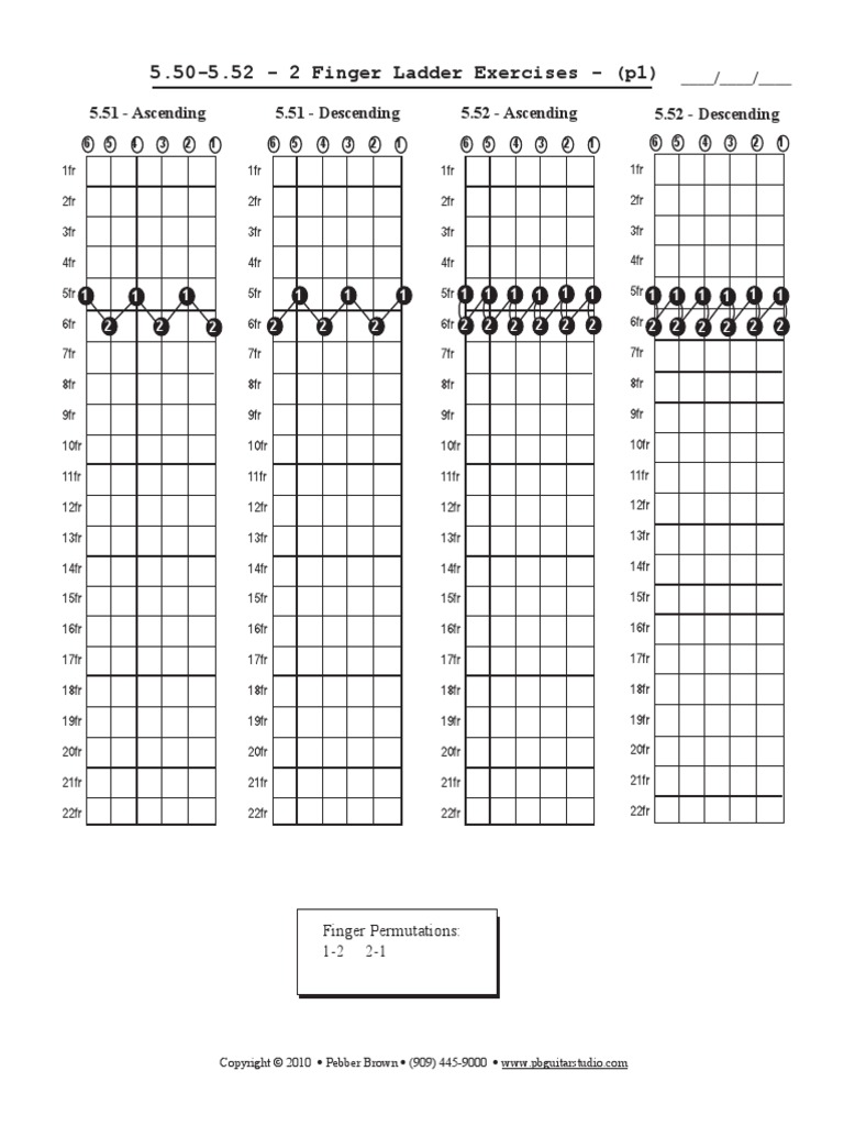 2 - Note - Ladders (2 Finger Ladder Exercises) | PDF | Teaching ...
