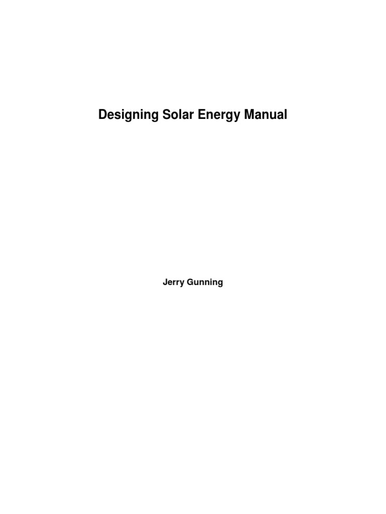 Solar Energy Manual | PDF