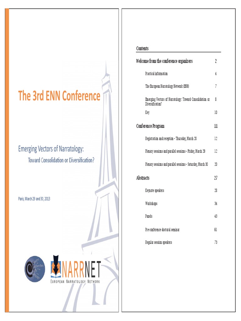 Conference Booklet | PDF | Narrative | Sociology