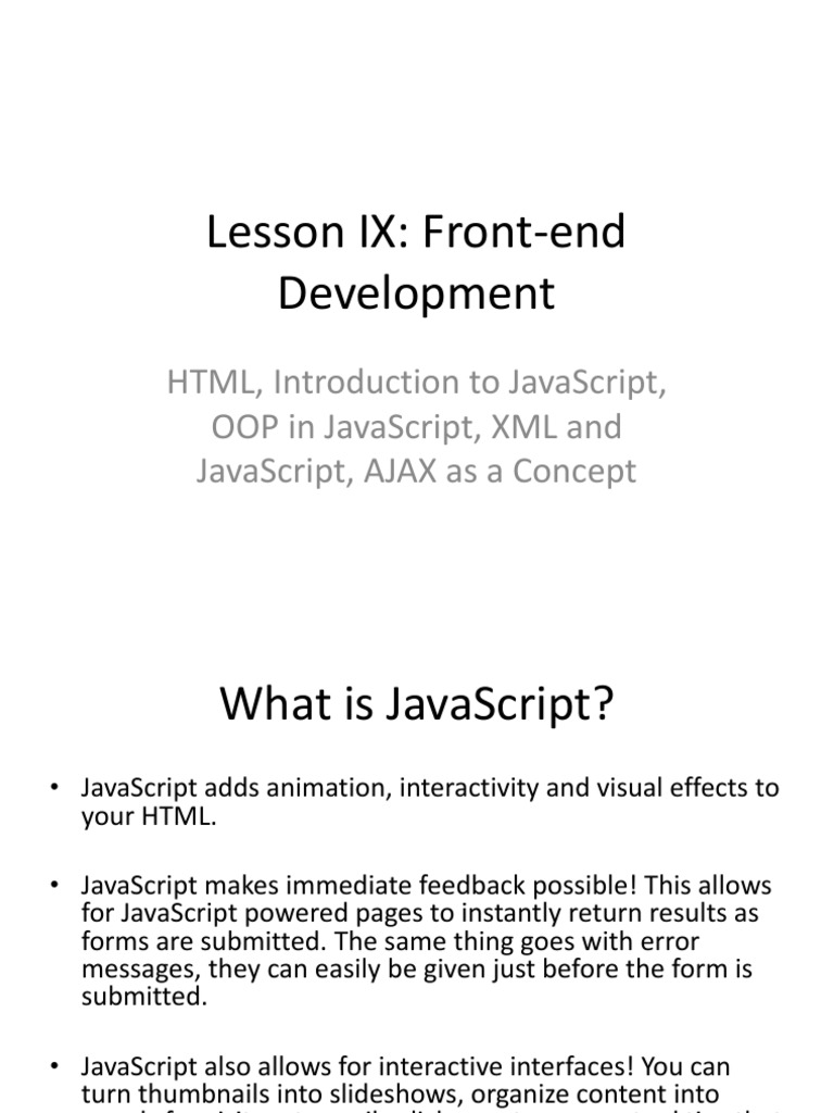 Presentation Regarding Front End Web Development In Powerpoint Pdf Java Script Array Data Type