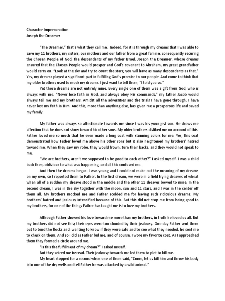 Character Impersonation | Religion And Belief