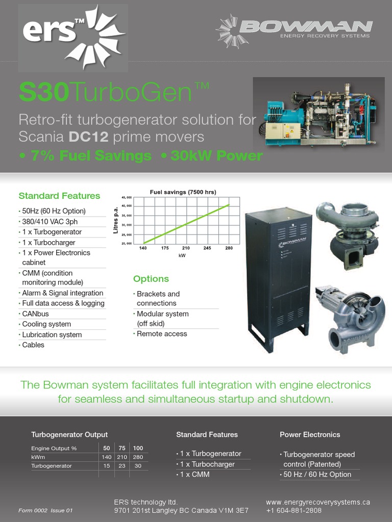 Scania DC12 Turbogenerator Retrofit | PDF