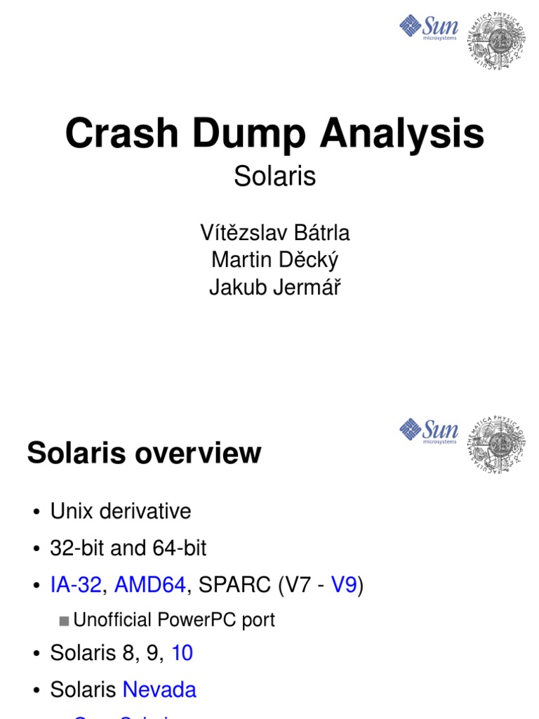Crash Dump Analysis Debugging Operating System Technology
