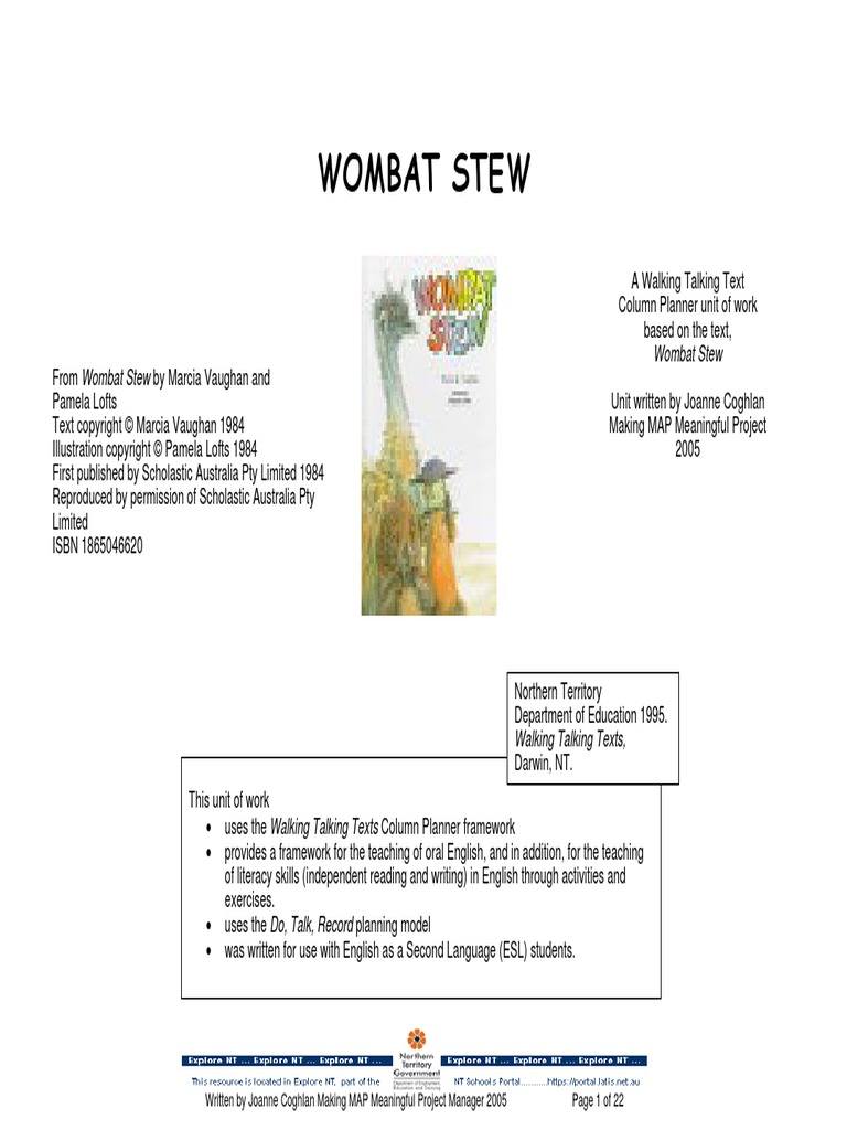 Wombat Stew | Download Free PDF | Marsupials | Foods