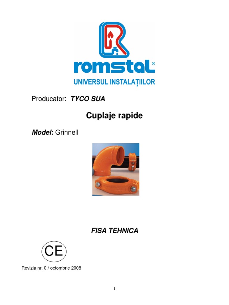 Cuplaje Rapide-Fisa Tehnica | PDF