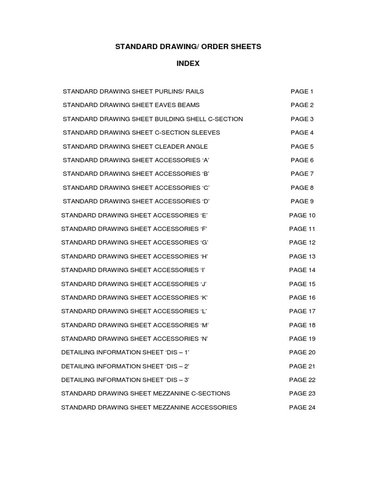 Metsec Purlin Detailing Sheets | PDF | Screw | Nature