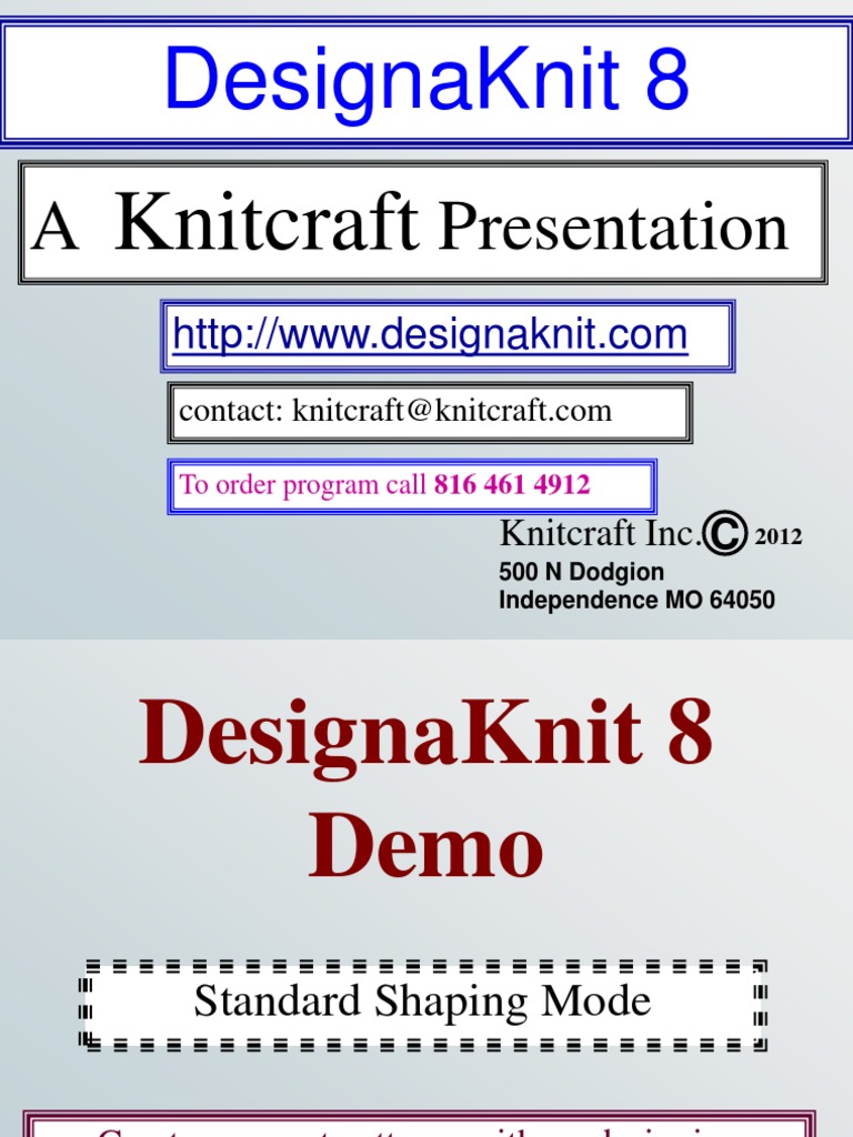 DesignaKnit 8: A Comprehensive Guide to Using the Knitting and Stitch ...