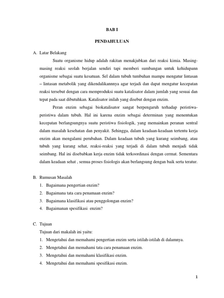 Makalah Enzim | PDF | Pengembangan Diri