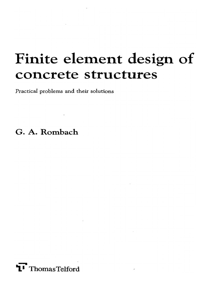 Finite Element Design Of Concrete Structures Pdf