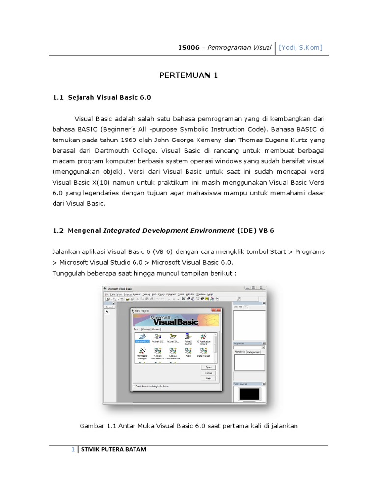 Modul Pemrograman Visual Fix | PDF | Komputer