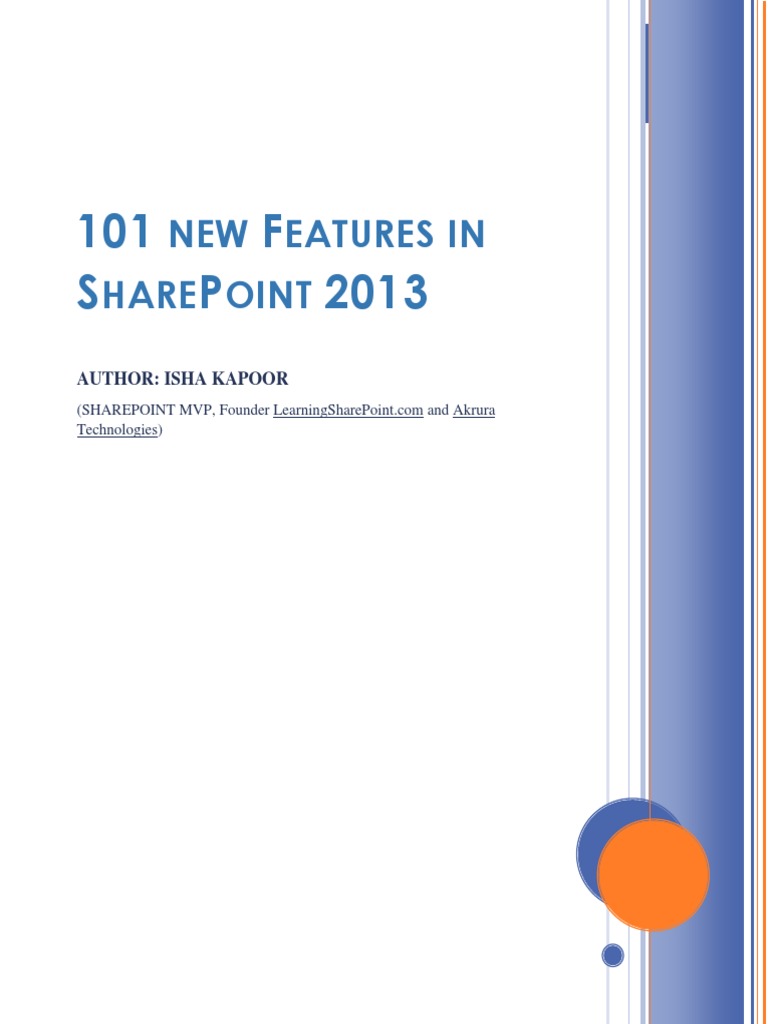 101 New Features in SharePoint 2013 | PDF | Share Point | Web Search Engine
